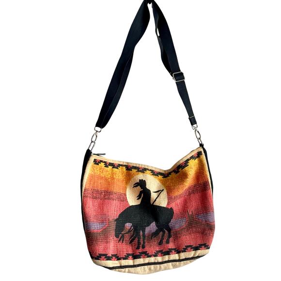 unknown | Bags | Vintage Western Aztec Sunset Cotton Zip Up Bag 4x13 ...
